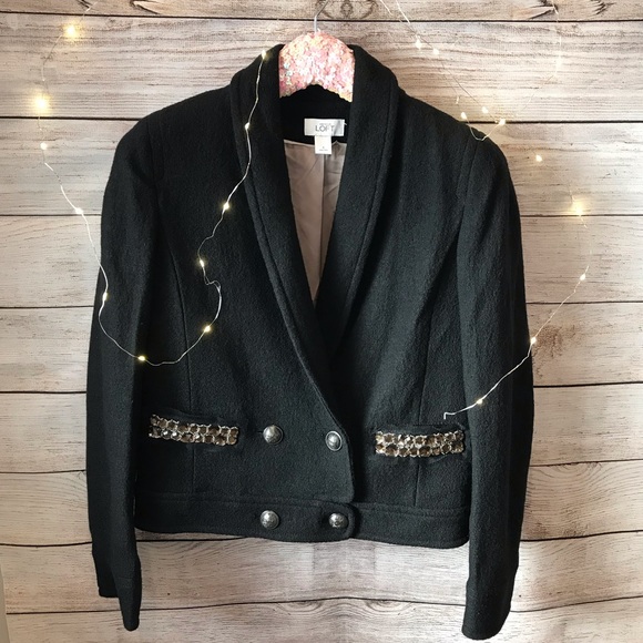 LOFT | Jackets & Coats | Hpanntaylorloft Jeweled Moto Jacket | Poshmark
